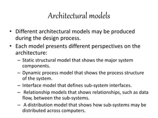 Architectural design of software | PPT