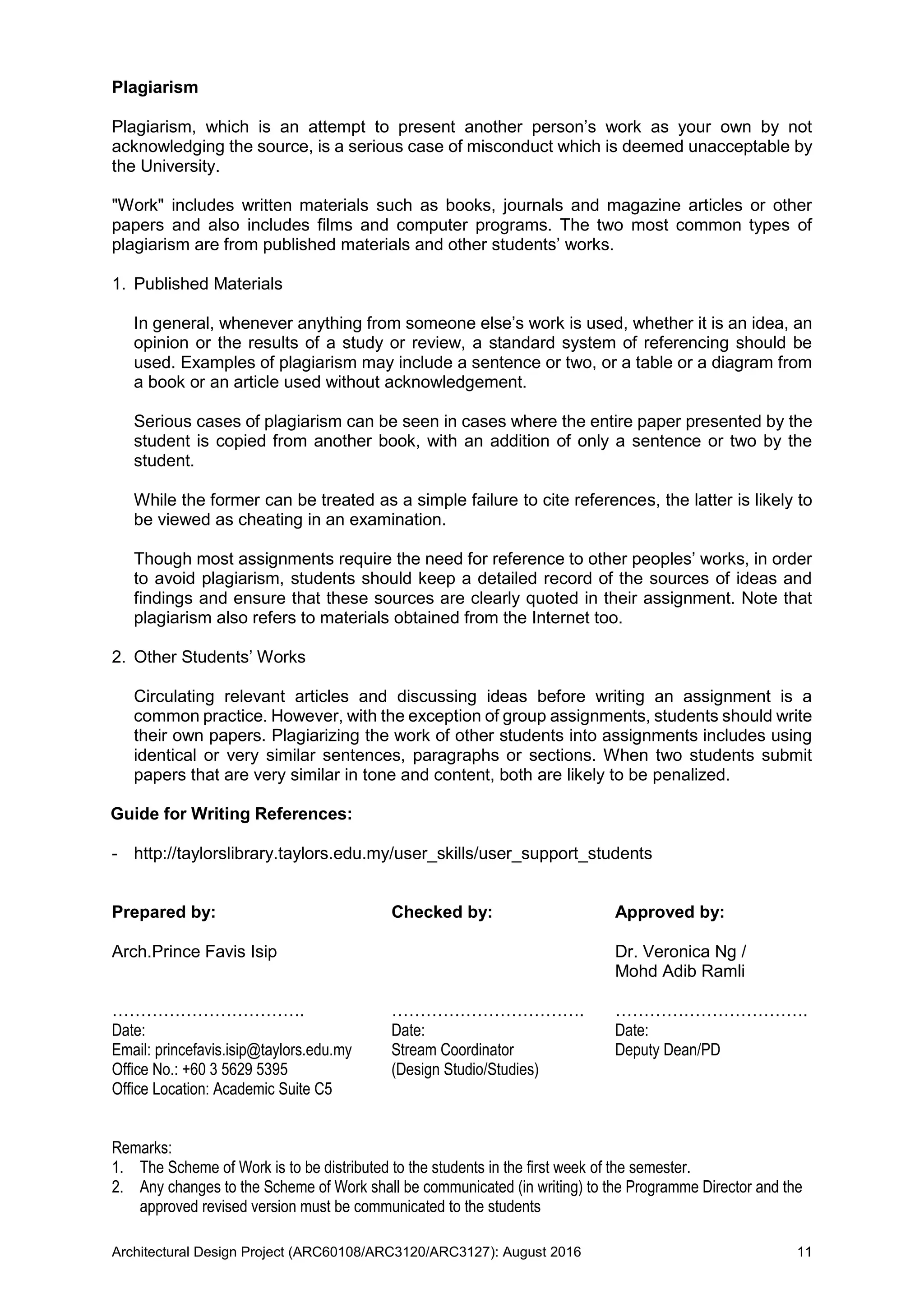 Architectural design project module outline august 2016 | PDF