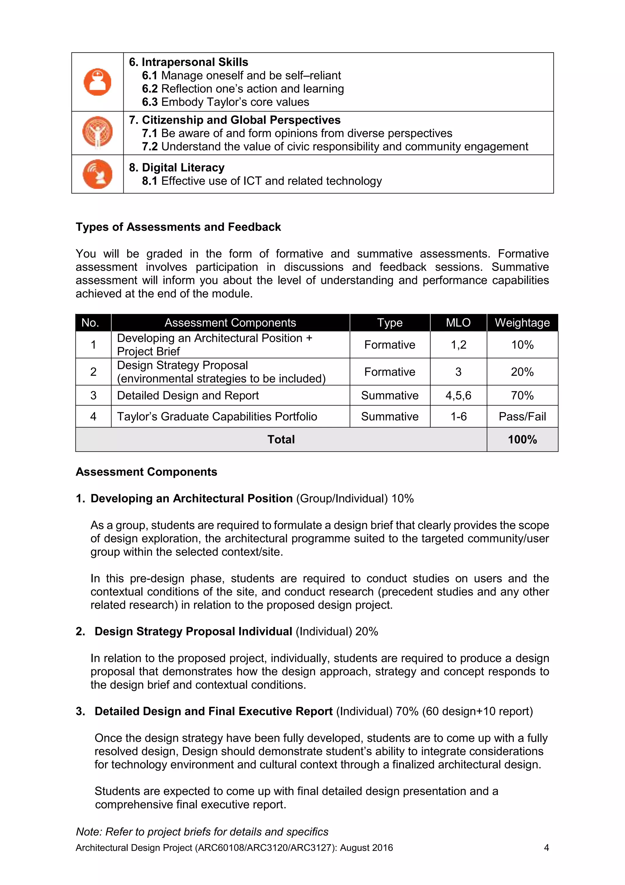 Architectural design project module outline august 2016 | PDF