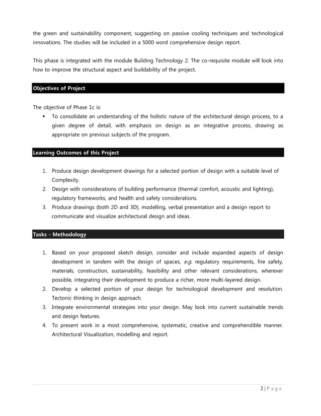 SEM 6 : STUDIO PROJECT 1C | PDF