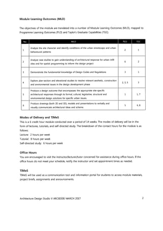 SEM 5 : DESIGN STUDIO V MODULE OUTLINE | PDF