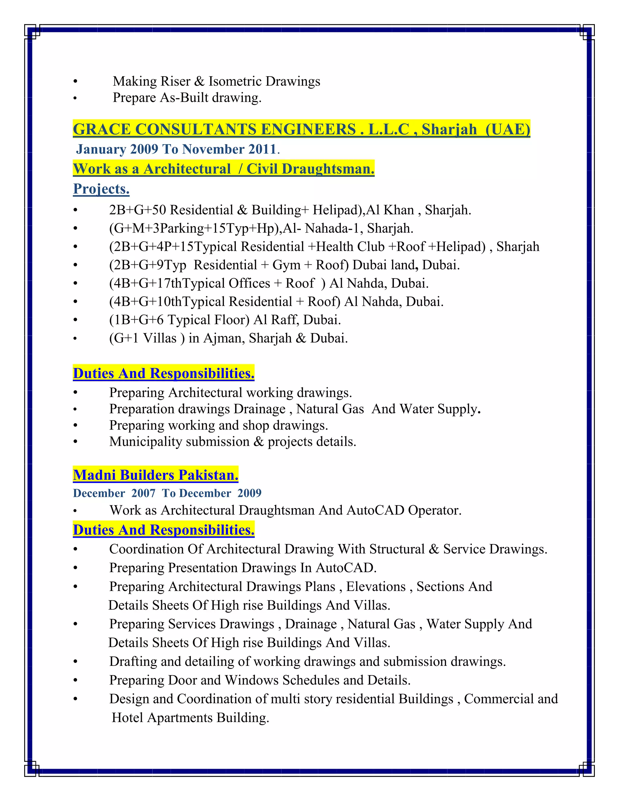 Architectural draughtsman | PDF | Civil Engineering Industry | Industries