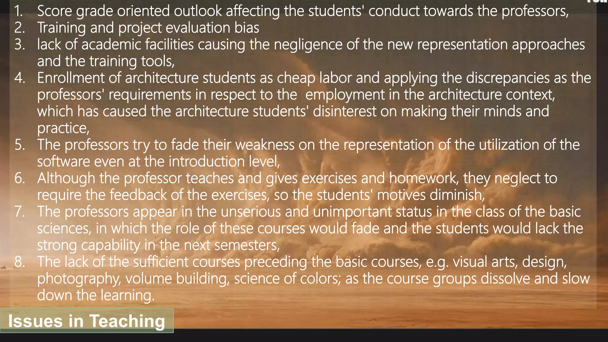 ARCHITECTURAL EDUCATION: FANTASIES, THEORIES & PRACTICE | PPTX