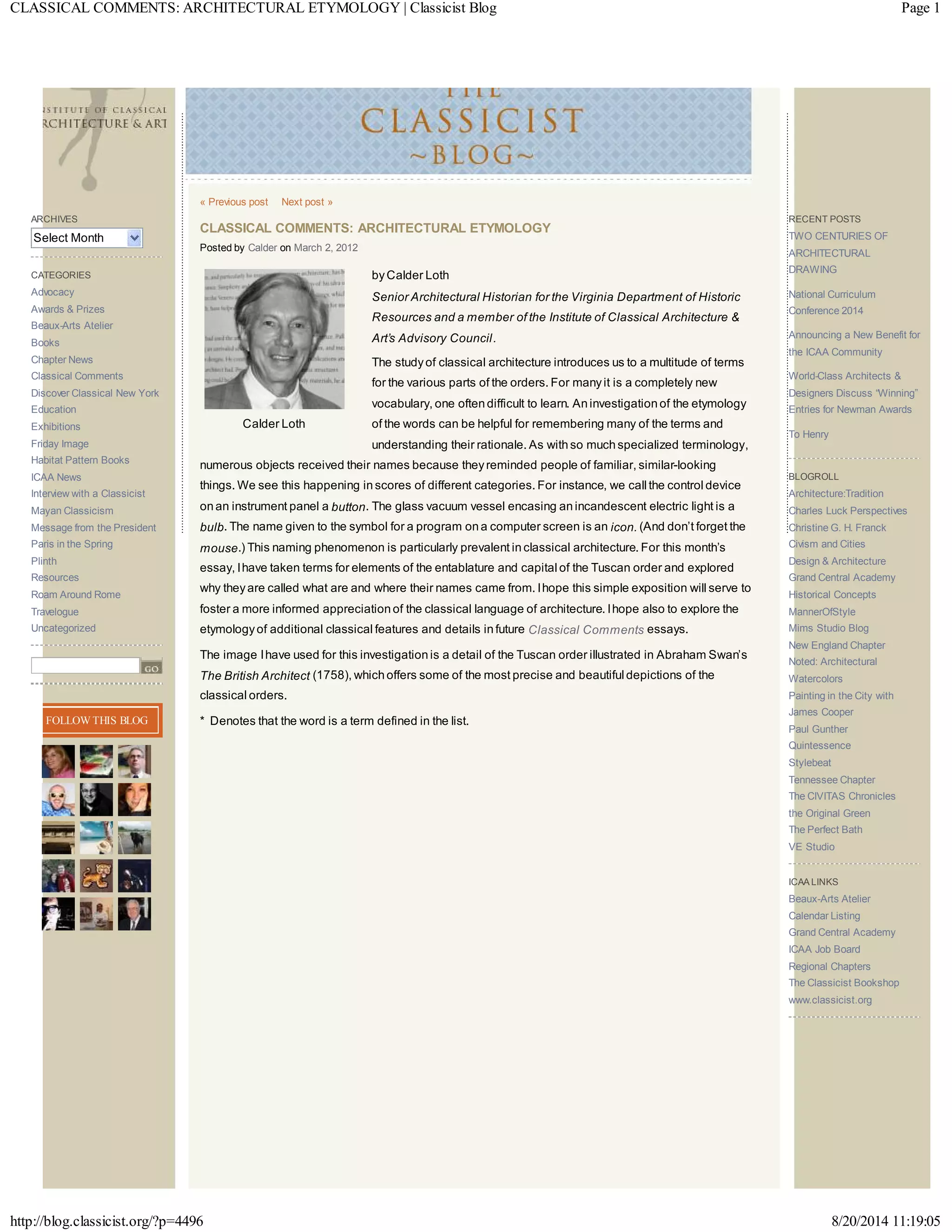 Architectural etymology classicist blog | PDF | Geology | Science