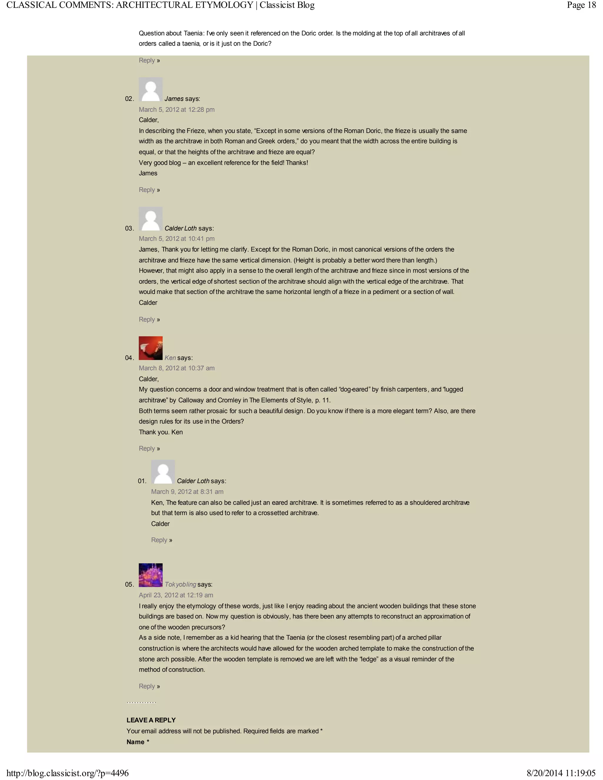 Architectural etymology classicist blog | PDF