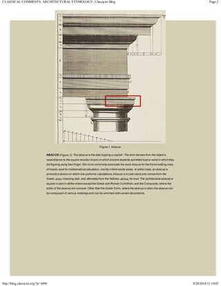 Architectural etymology classicist blog | PDF