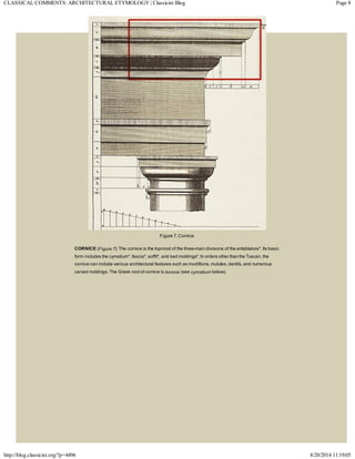 Architectural etymology classicist blog | PDF