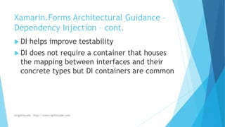 Architectural Guidance for Building Mobile Apps Using Xamarin.Forms | PPT