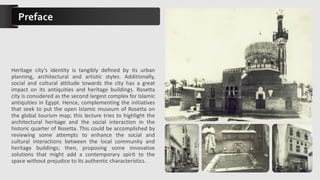 Architectural Heritage and Social Interaction of Rosetta, Egypt | PDF