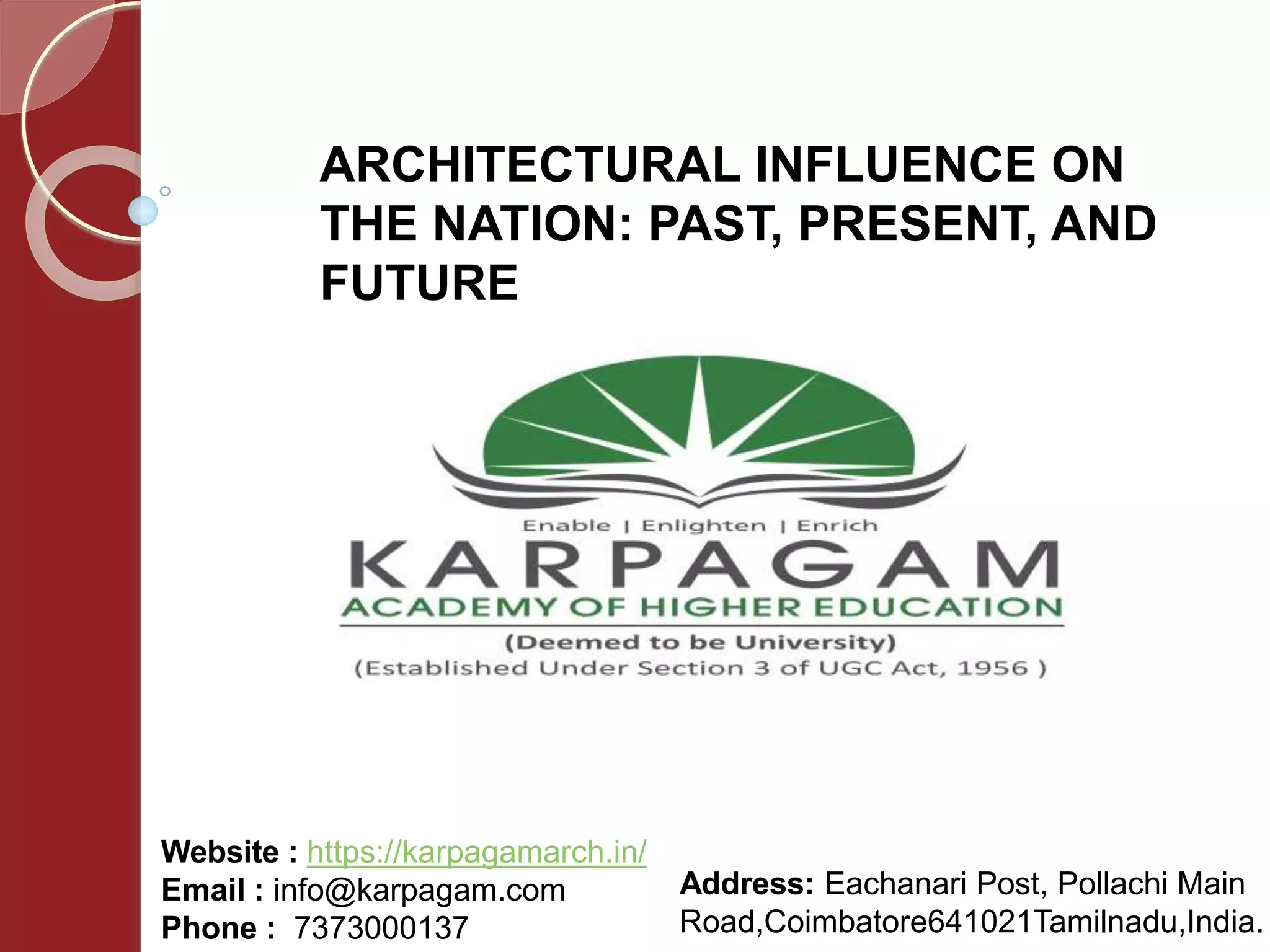 ARCHITECTURAL INFLUENCE ON THE NATION.pptx