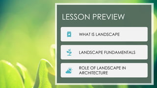 architectural landscaping LECTURE FOR ARCH 06 | PPT