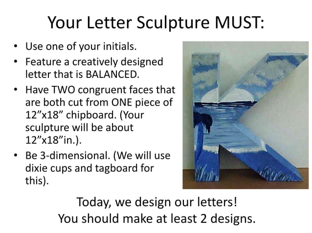 Architectural Letter Sculpture | PPT