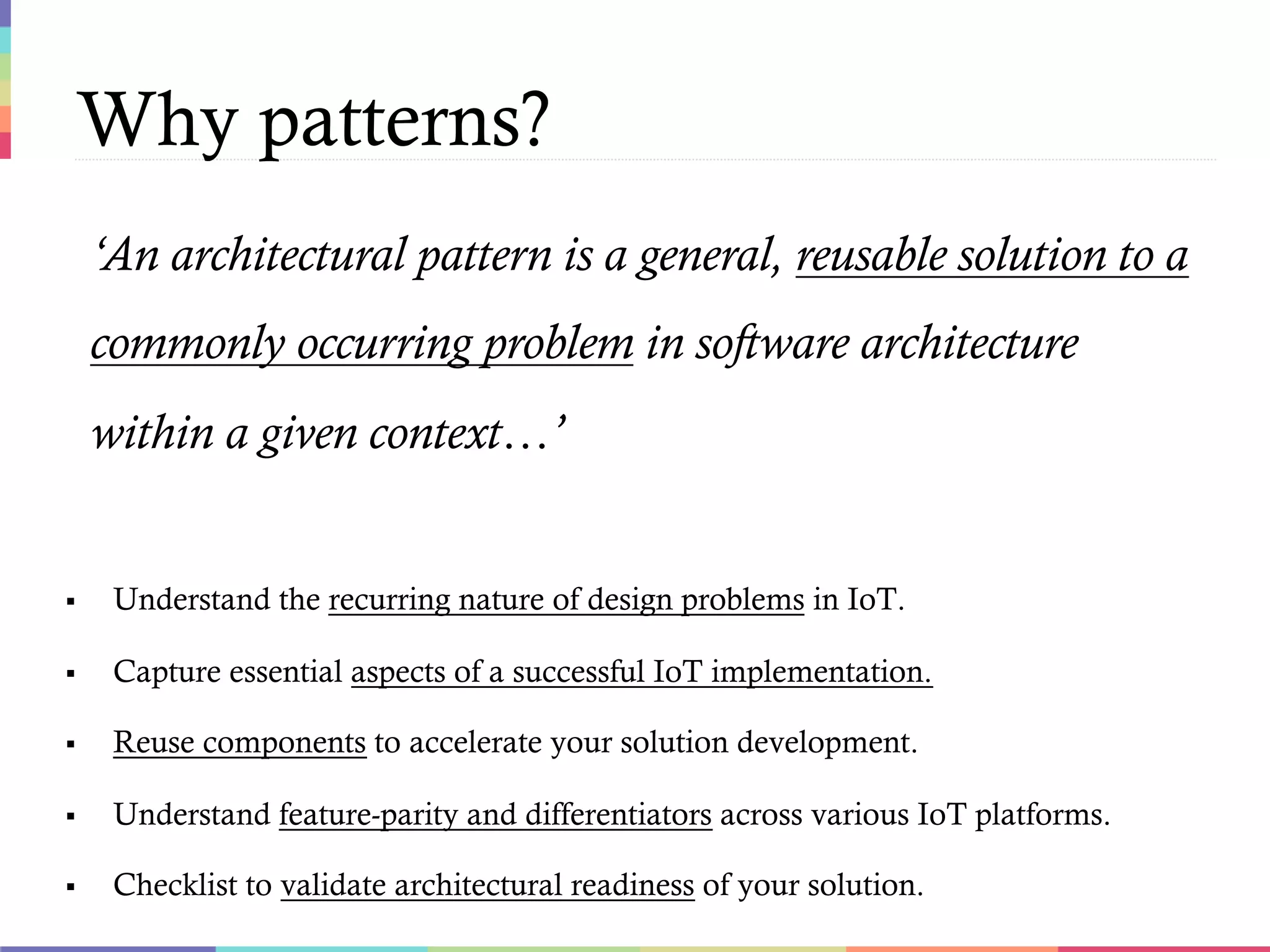Architectural Patterns In Iot Cloud Platforms Ppt