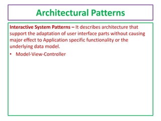 Architectural Patterns - Interactive and Event Handling Patterns | PPTX ...