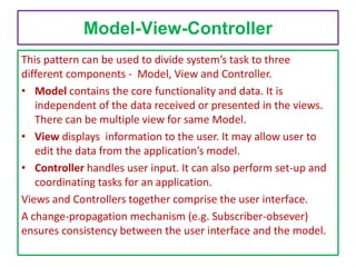 Architectural Patterns - Interactive and Event Handling Patterns | PPTX ...