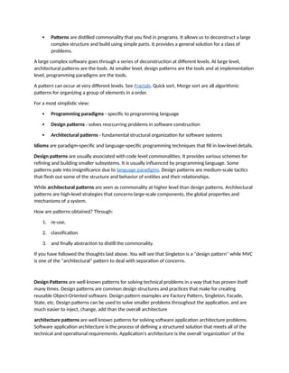 software architecture and design _Architectural Pattern vs design ...