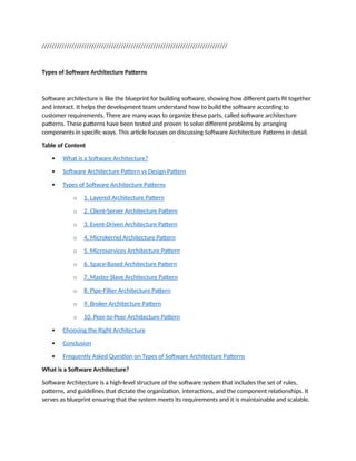 software architecture and design _Architectural Pattern vs design ...