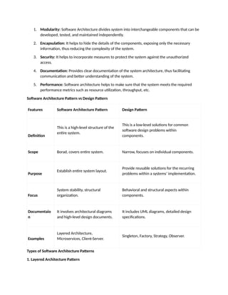 software architecture and design _Architectural Pattern vs design ...