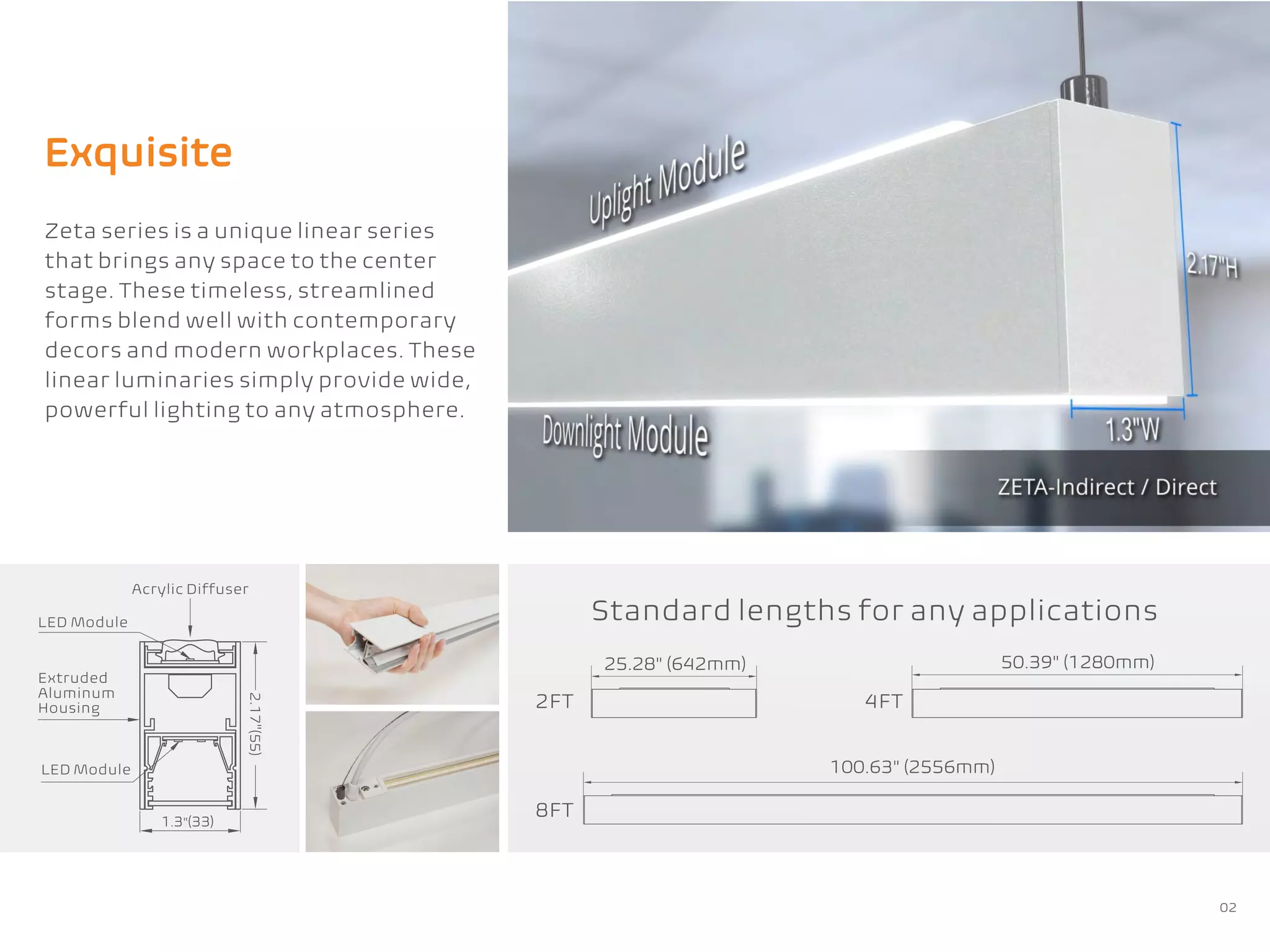 Architectural pendant linear led light fixture - OKT Lighting | PPT