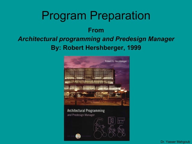 Architectural Professional Practice - Programming الممارسة المهنية ...