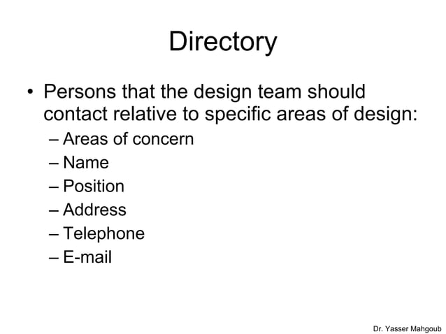 Architectural Professional Practice - Programming الممارسة المهنية ...