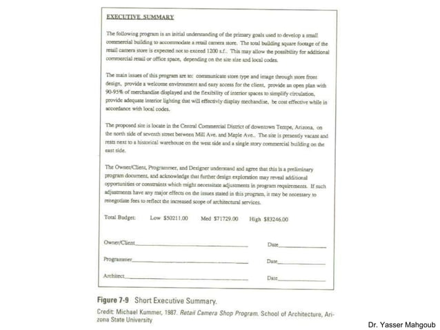Architectural Professional Practice - Programming الممارسة المهنية ...