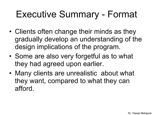 Architectural Professional Practice - Programming الممارسة المهنية ...