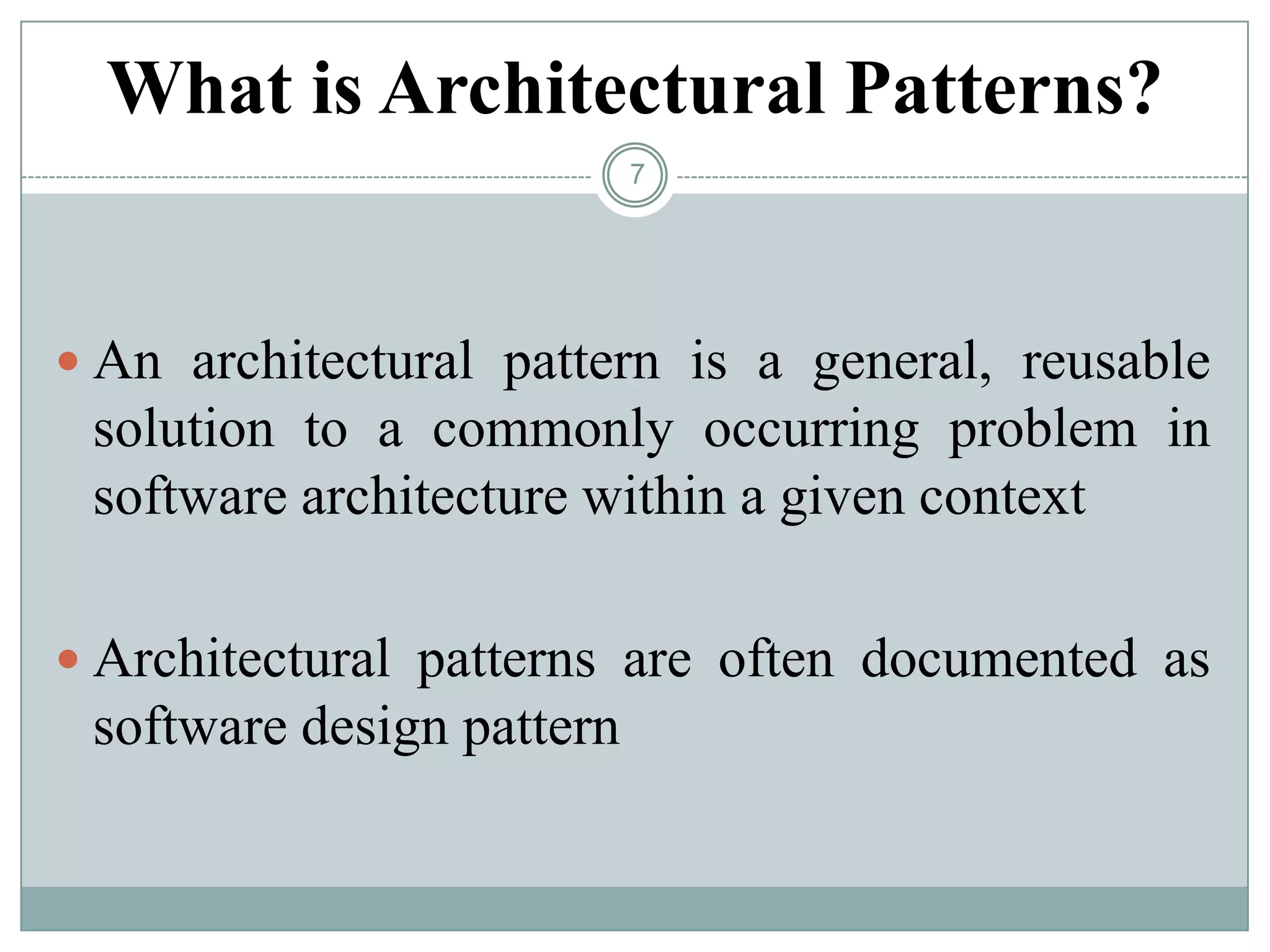 Architectural styles and patterns | PPTX