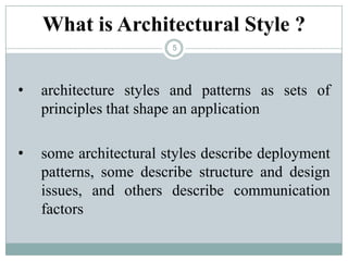 Architectural styles and patterns | PPTX