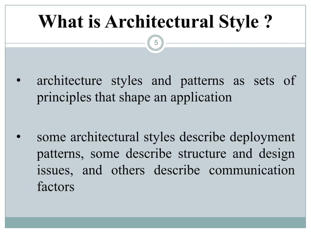 Architectural styles and patterns | PPTX | Technology & Computing