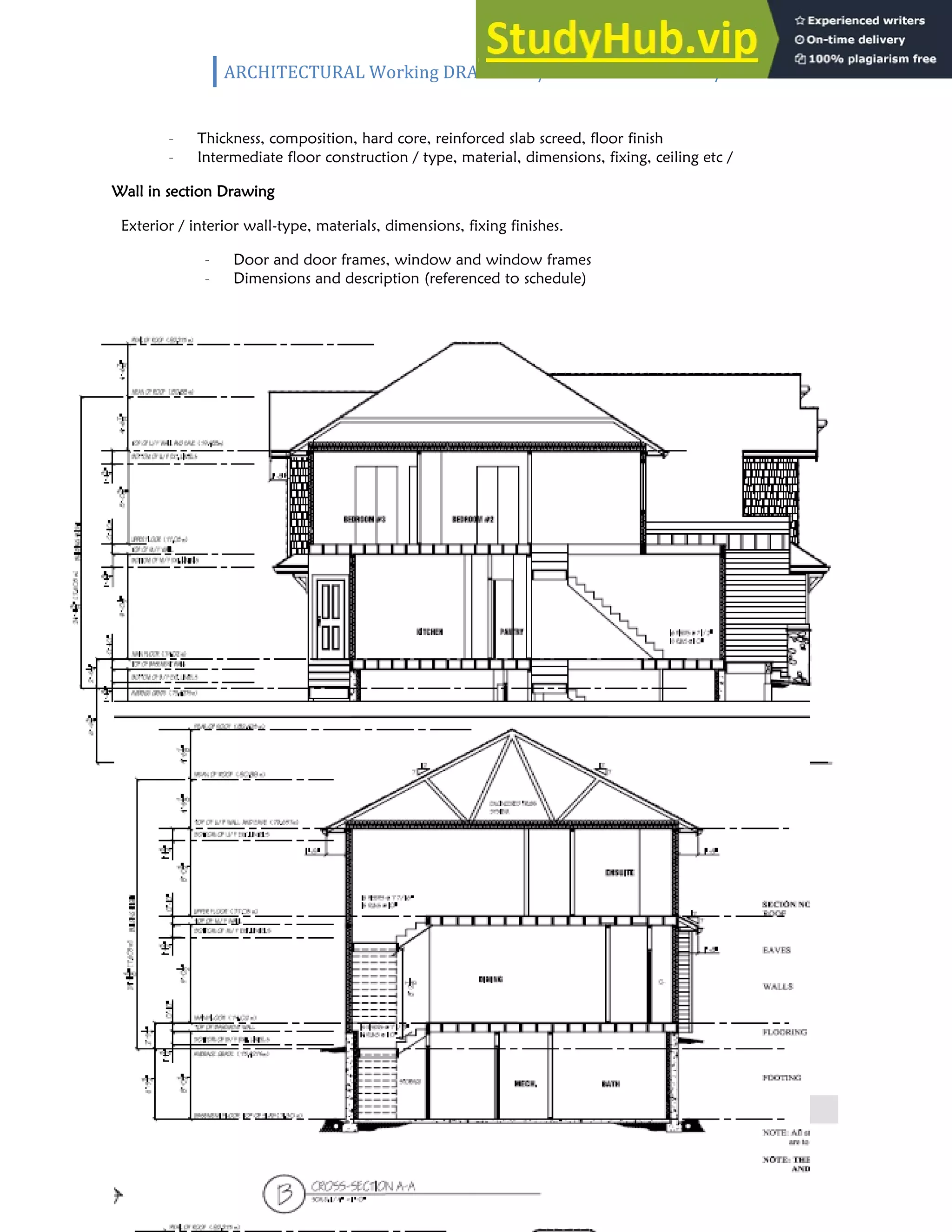 ARCHITECTURAL Working DRAWING Information Handout | PDF