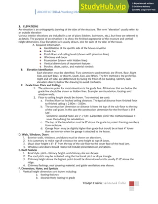 ARCHITECTURAL Working DRAWING Information Handout | PDF