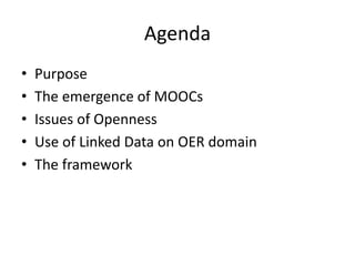 An Architecture based on Linked Data technologies for the Integration of OER in MOOCs Context ...