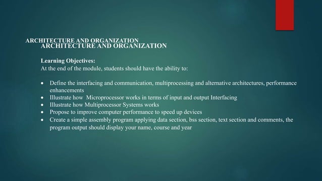 Computer Architecture and Organization, CPU | PPTX