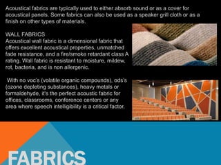 Architecture acoustical materials | PPTX
