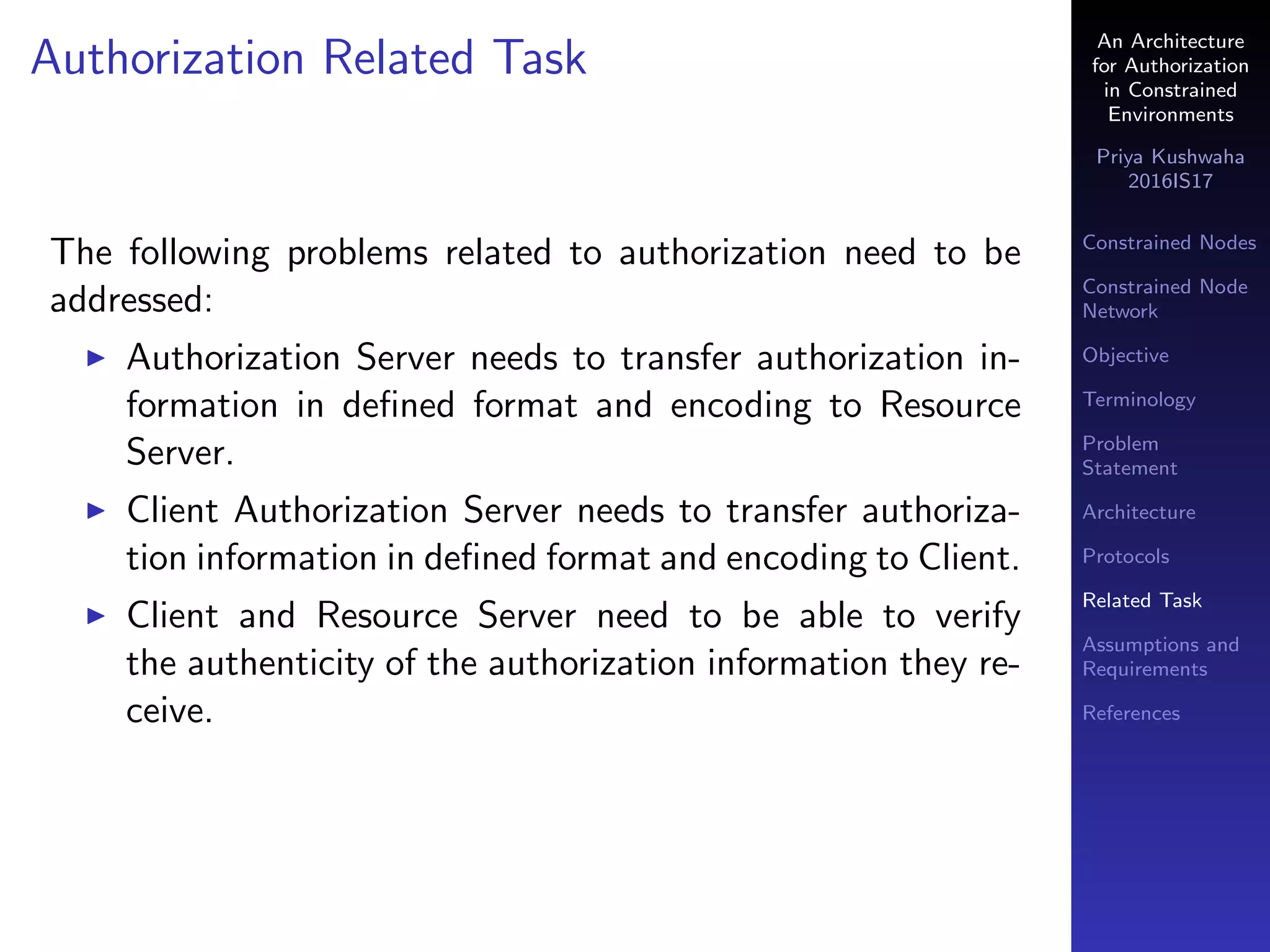 Architecture Authorization Constrained Ppt