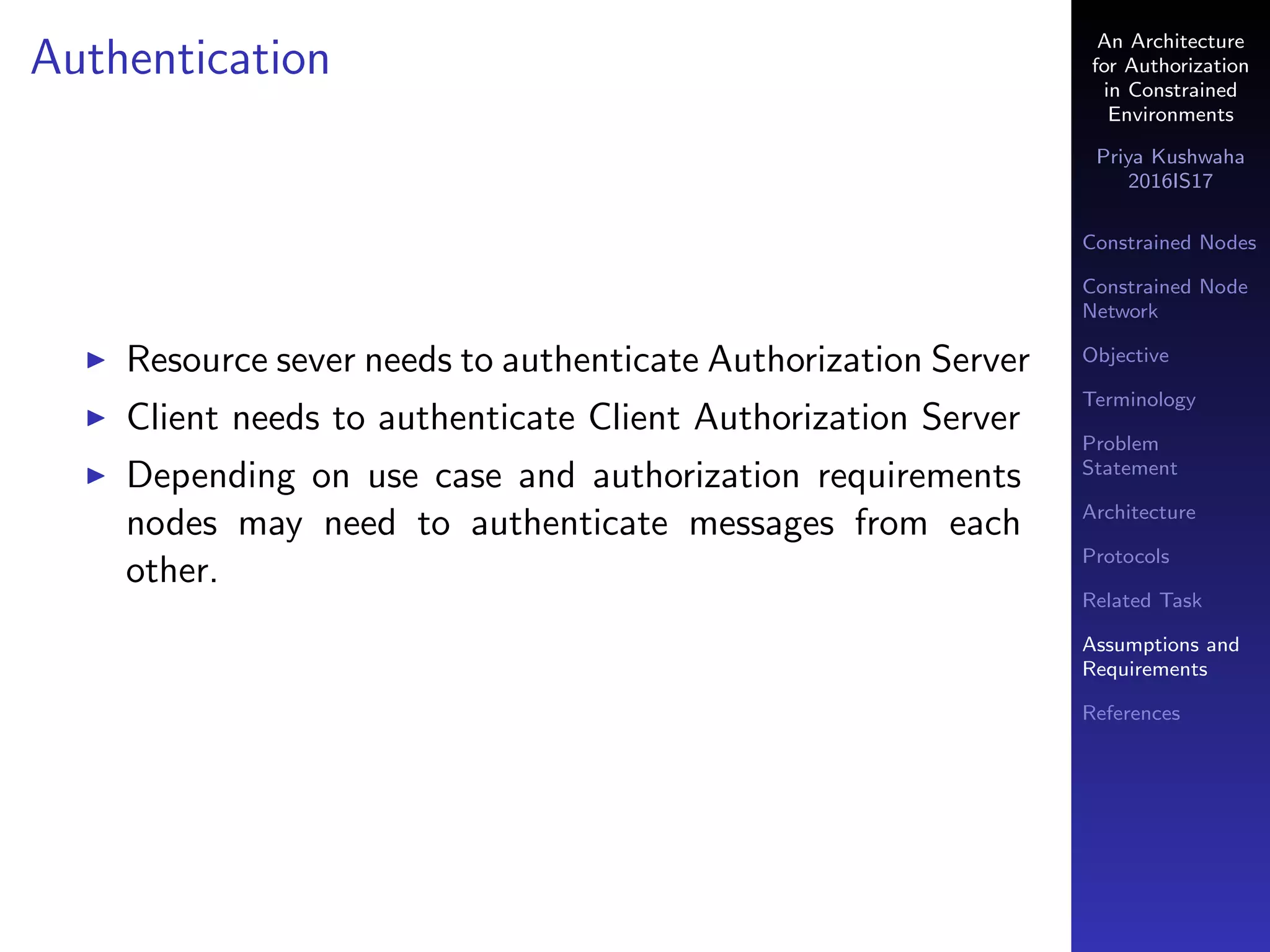 Architecture Authorization Constrained Ppt