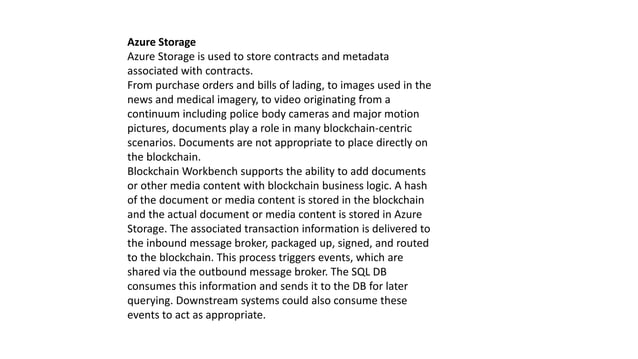 Architecture blockchain-azure | PPT