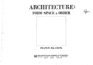 Architecture form, space and order 1st ed. | PDF