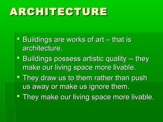 Architecture introduction-to-humanities | PPT