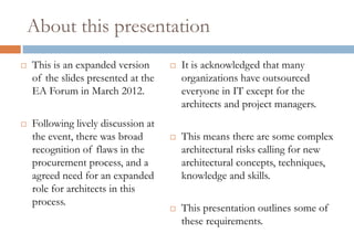 Architecture led procurement | PPTX
