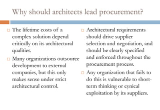 Architecture led procurement | PPTX