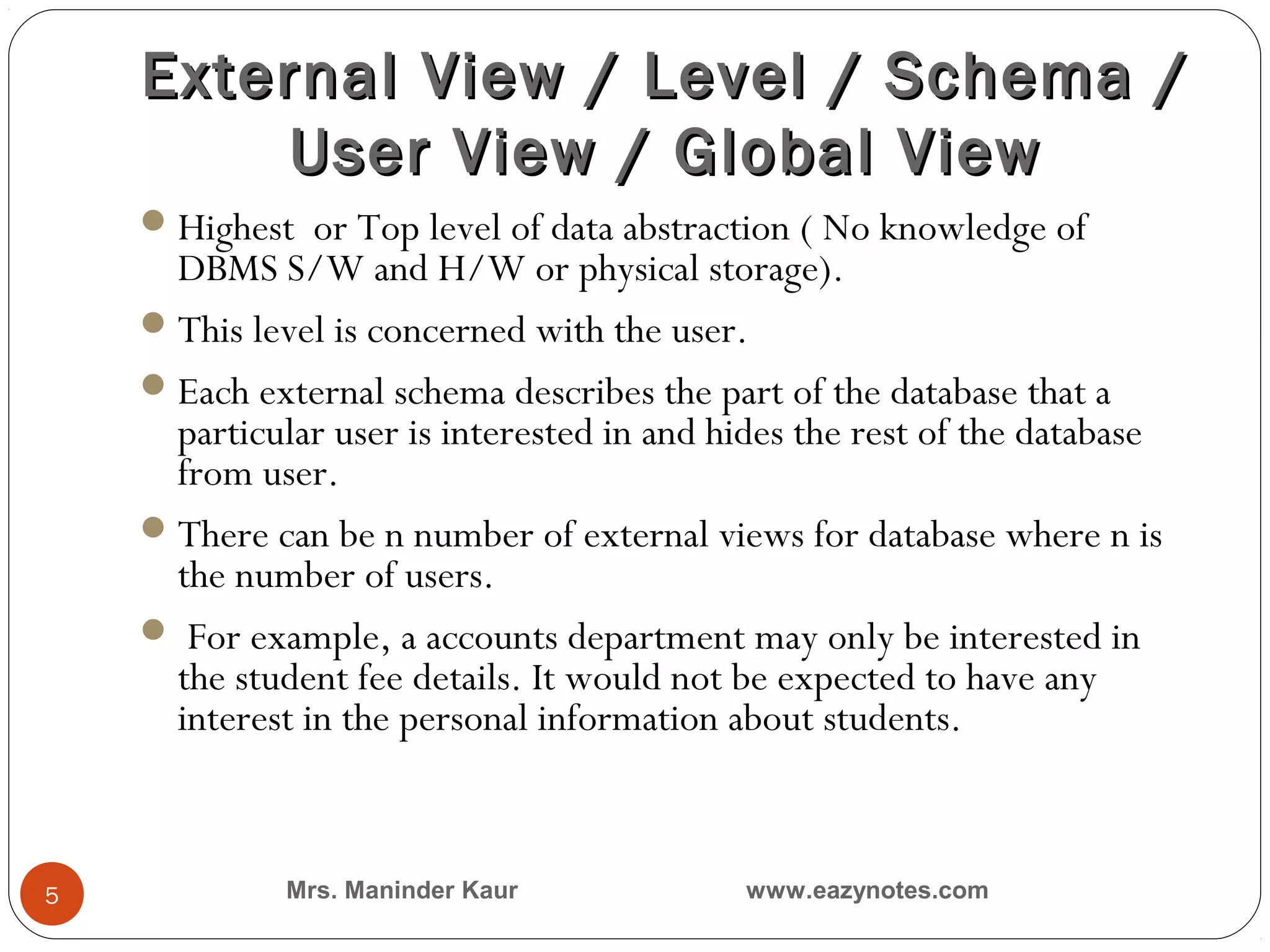 Architecture of-dbms-and-data-independence | PPS