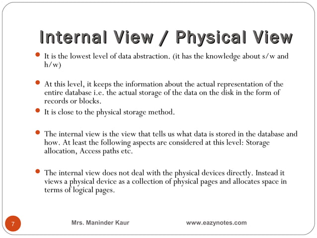 Architecture Of Dbms And Data Independence Ppt