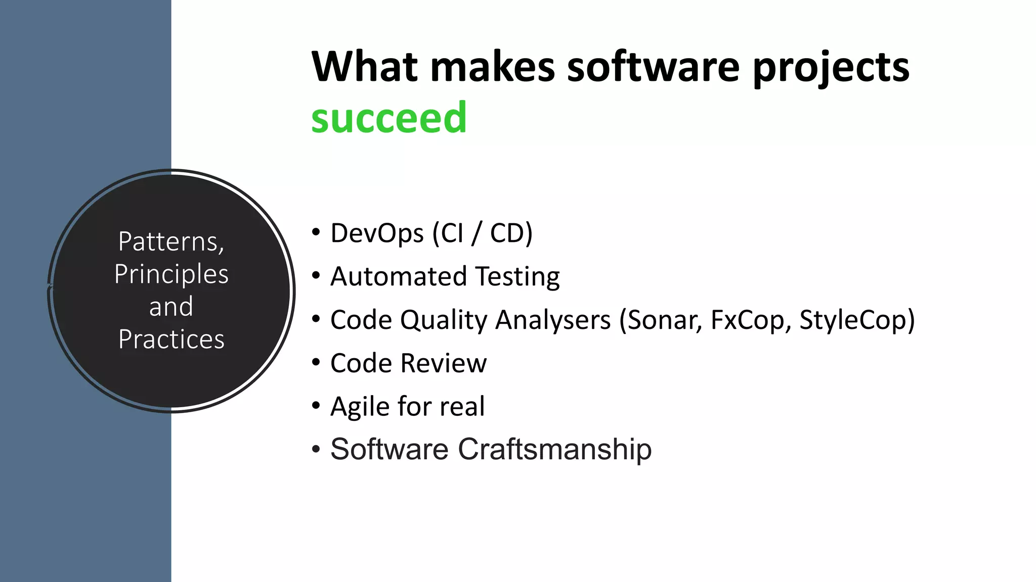 Architecture, patterns, principles and practices | PPTX