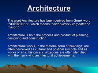 Architecture Presentation 1 | PPT