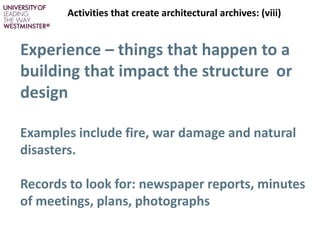 Introduction to Archives for Architecture students | PPT