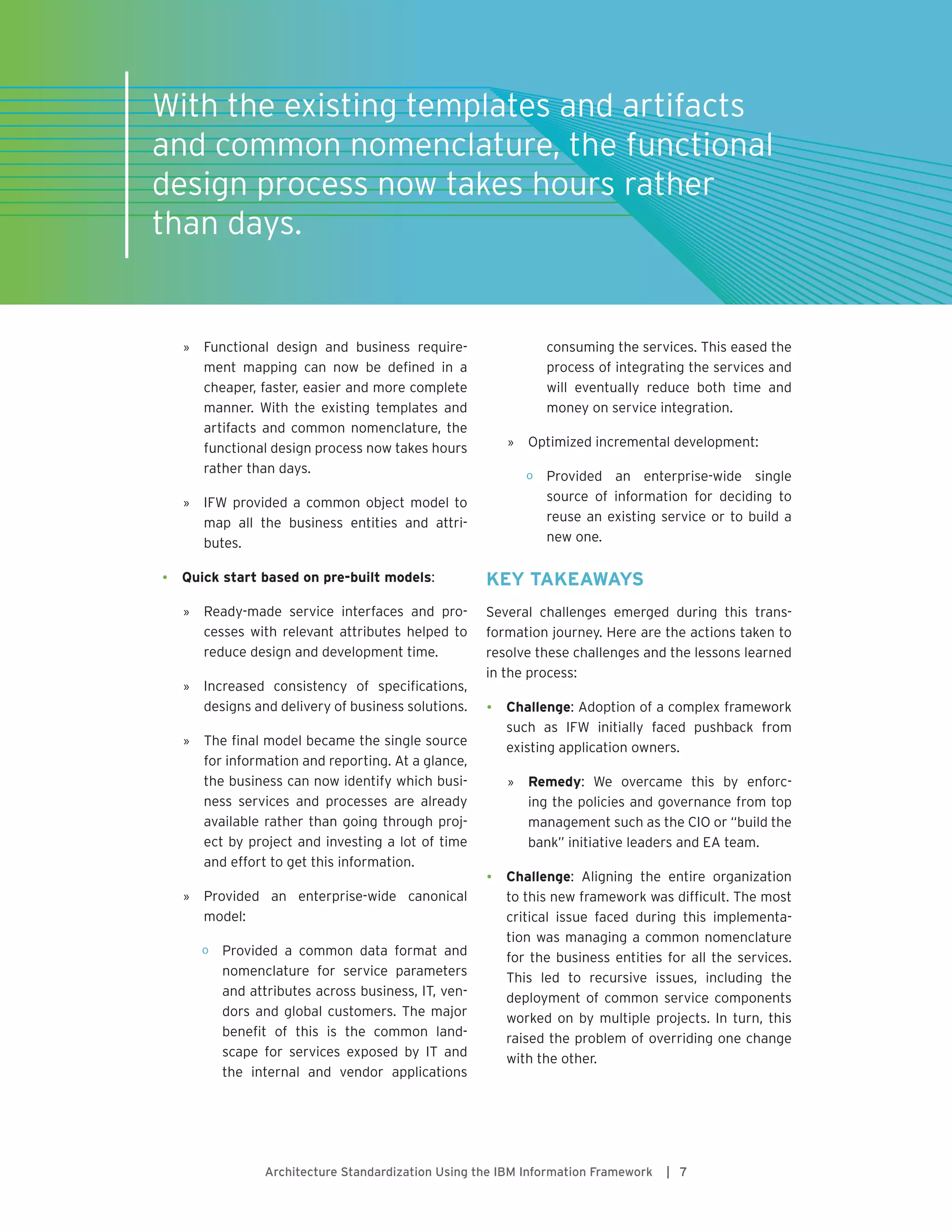 Architecture Standardization Using the IBM Information Framework | PDF