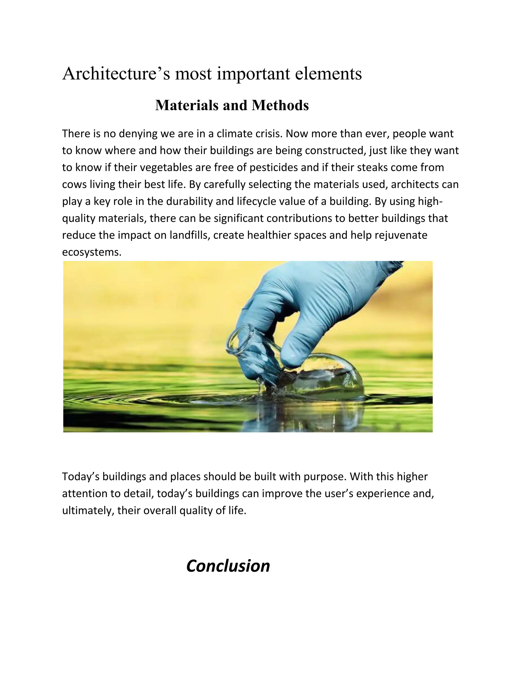 Architecture’s most important elements | DOCX