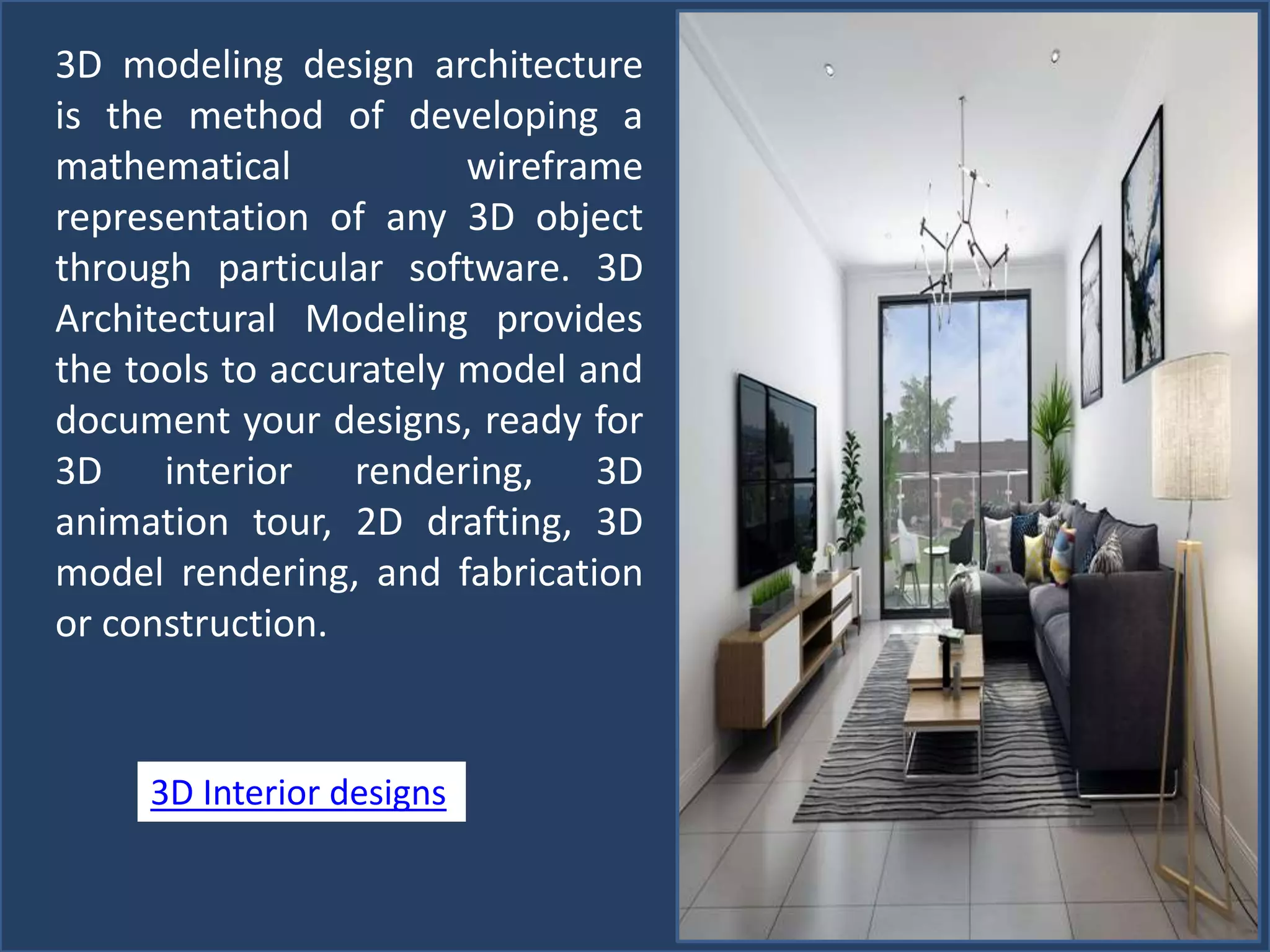 Architecture 3D Design and 3D Modeling Rendering Concepts.pptx